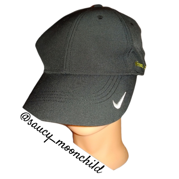 Nike | Accessories | New Nike Mens Unisex Black Emrbroidered Nylon ...